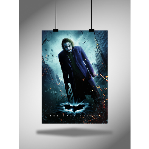 Постер плакат интерьерный на стену фильм Темный рыцарь А3