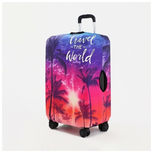 Чехол для чемодана Сима-ленд, размер 28", мультиколор, фиолетовый
