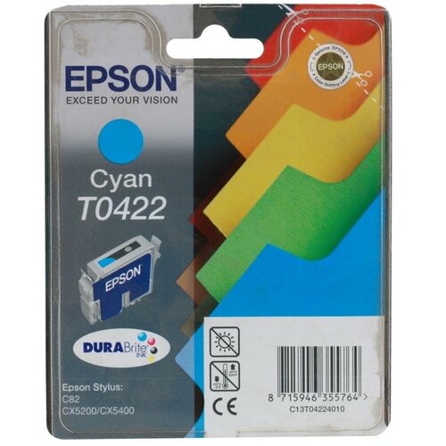 Картридж Epson T0422 Cyan Голубой C13T04214010