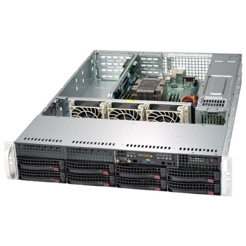 Сервер Supermicro SuperServer 5029P-WTR без процессора/без ОЗУ/без накопителей/количество отсеков 3.5" hot swap: 8/2 x 500 Вт/LAN 10 Гбит/c