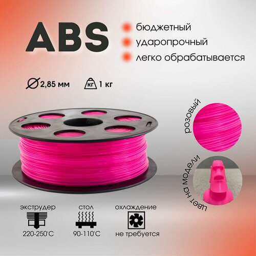 Розовый ABS пластик Bestfilament для 3D-принтеров 1 кг (2.85 мм)