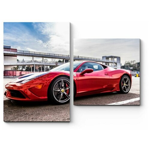Модульная картина Красный Ferrari 45890x68