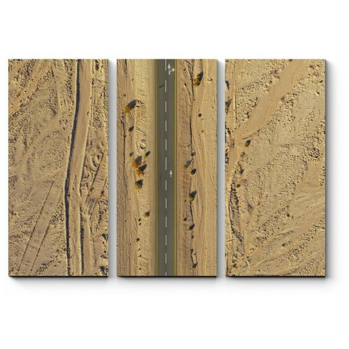 Модульная картина Хайвей в пустыне 70x50