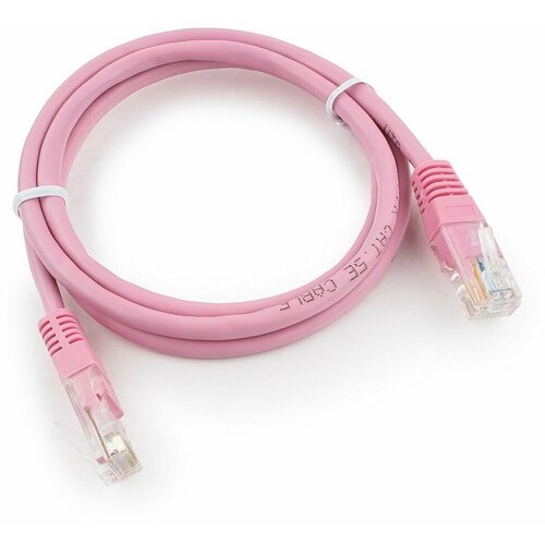 Набор из 3 штук Патч-корд UTP Cablexpert PP12-1M/RO категория 5e, 1 м, литой, многожильный, розовый