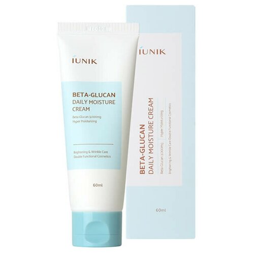 IUNIK Beta Glucan Daily Moisture Cream Увлажняющий крем для кожи лица с бета-глюканом и экстрактами фруктов, 60 мл