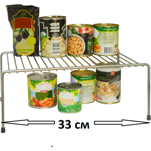 Полочка-подставка 33 см в шкаф / на кухню / для посуды / Органайзер для кухни