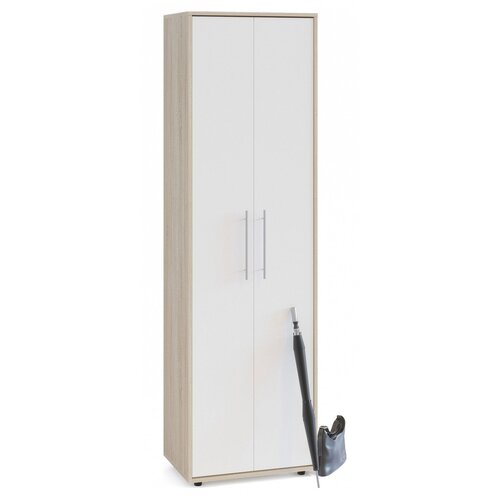 Шкаф для одежды для гостиной СОКОЛ ШО-1, (ШхГхВ): 60х42.9х208.7 см, дуб сонома/белый