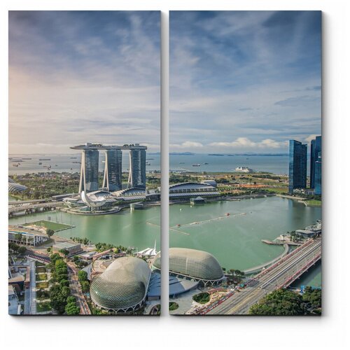 Модульная картина Деловой центр Сингапура 90x90