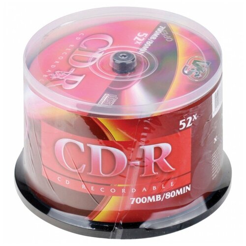 Диск CD-R VS 700 Mb, 52x, Cake Box (50), (50/200)