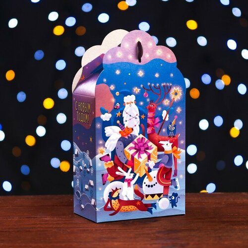 Подарочная коробка Фантазия в фиолетовом 12 x 7 x 23 см 10 шт