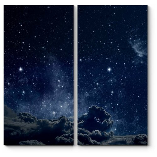 Модульная картина Звездное небо, завораживающая ночь60x60