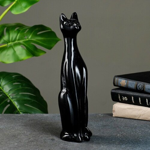 Хорошие сувениры Фигура "Кошка Египетская №1" малая черная глянцевая 10х10х31см