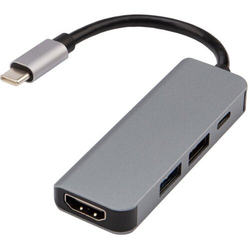 Разветвитель USB Type-C на 4 порта: 1xHDMI/2xUSB/1xType-C PD REXANT