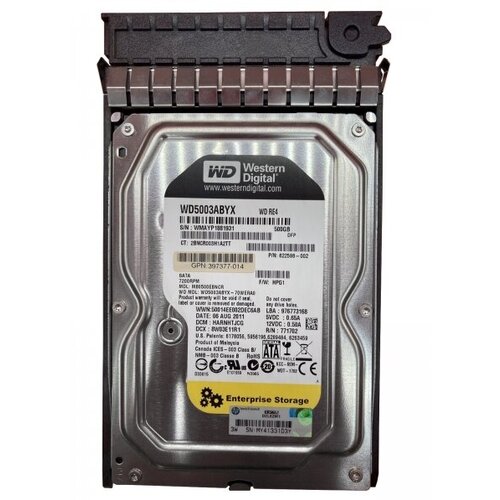 Жесткий диск HP WD5003ABYX-70WERA0 500Gb SATAII 3,5" HDD