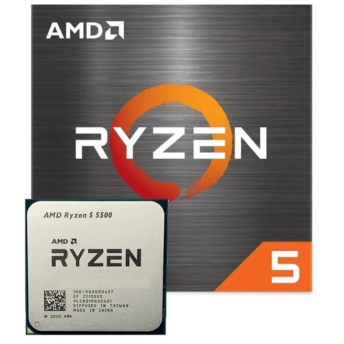 Процессор AMD Ryzen 5 5500 AM4,  6 x 3600 МГц, BOX