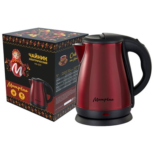 Чайник Матрёна MA-003 (без рисунка), красный