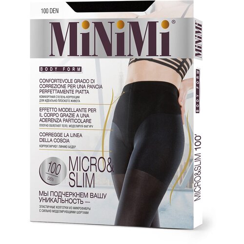 Колготки  MiNiMi Micro&Slim, размер 4, черный