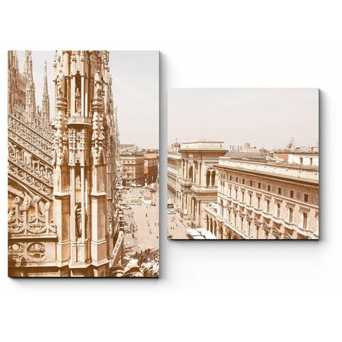 Модульная картина Винтажное фото Милана 170x128