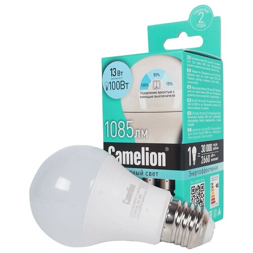 Светодиодная лампочка с изменением яркости Camelion E27 13Вт