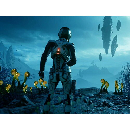 Плакат, постер на холсте Mass Effect/Масс Эффект/игровые/игра/компьютерные герои персонажи. Размер 21 х 30 см