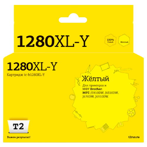 Картридж T2 IC-B1280XL-Y, 1200 стр, желтый