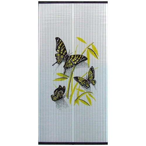 Гибкий настенный обогреватель Бархатный сезон Бабочки желтые на белом (для помещений) (58х120 см)
