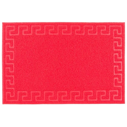 Придверный коврик SunStep Spongy Меандр, красный, 0.8 х 0.5 м