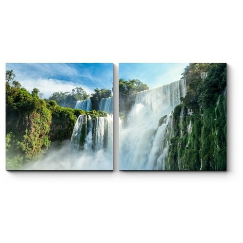 Модульная картина Удивительные водопады Игуасу 80x40