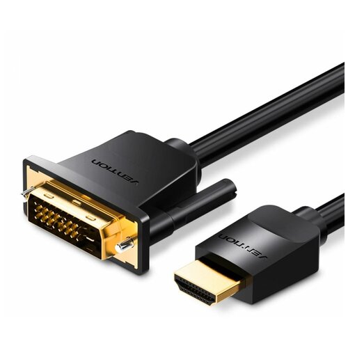 Кабель DVI HDMI двунаправленный, Кабель DVI HDMI, Переходник HDMI DVI кабель HDMI 19M/DVI-D Dual link 25M - 3 м. ABFBI Vention