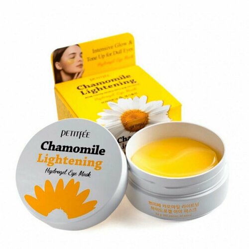 Патчи гидрогелевые для век Petitfee с экстрактом ромашки Chamomile Lightening Hydrogel Eye Patch