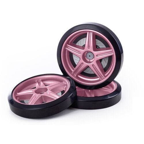 Объемные пластиковые колеса для кровати или для интерьера (Розовый)