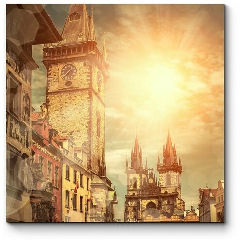 Модульная картина Староместская площадь в солнечный полдень, 20x20