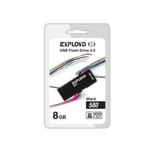 USB флэш-накопитель EXPLOYD 8GB-580 8 Гб, черный