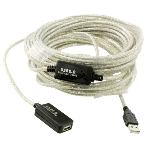 Удлинитель Telecom USB - USB (TUS7049-15M), 15 м, белый