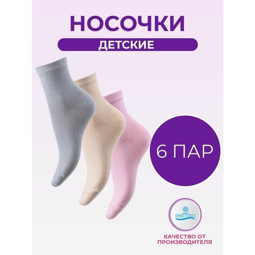 Носки САРТЭКС 6 пар, размер 32/34, бежевый