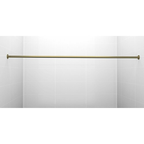 Карниз для ванной 175см (Штанга 20мм) Прямой Усиленный, цельный из нержавейки цвет бронза