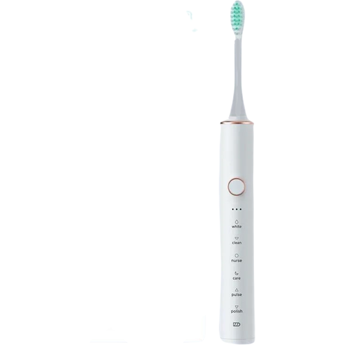 Электрическая зубная щетка, ультразвуковая зубная щетка для чистки зубов и полости рта, 6 режимов, 4 насадки, белый