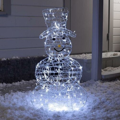 Luazon Lighting Светодиодная фигура «Снеговик» 48 × 89 × 22 см, металл, 31 В, свечение белое