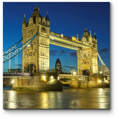 Модульная картина Мост через ночь, Лондон 70x70
