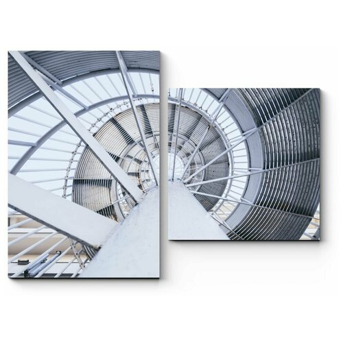Модульная картина Стальная спиральная лестница100x75