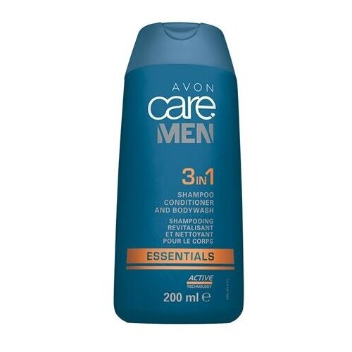 Шампунь-кондиционер и гель для душа Avon Care Men Essentials 3 in 1, 200 мл