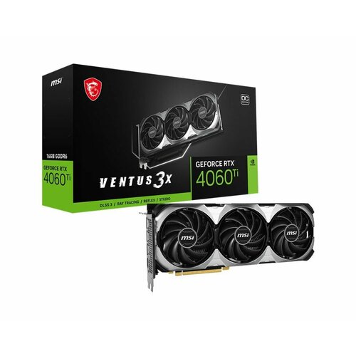 Видеокарта MSI RTX4060Ti VENTUS 3X 16GB OC GDDR6 128-bit DPx3 HDMI ATX 3FAN OEM