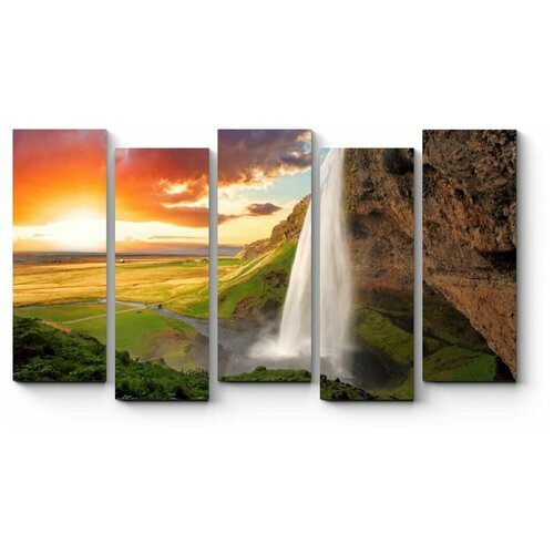 Модульная картина Живописный водопад в Исландии 130x75