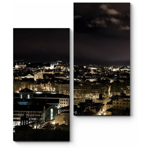 Модульная картина Ночная панорама Рима 50x63