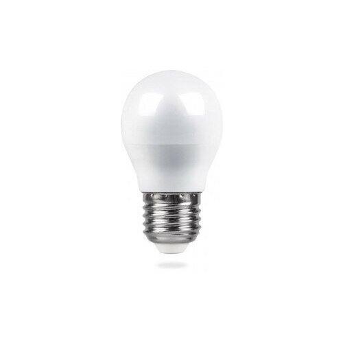 Светодиодная LED лампа Feron шар G45 E27 5W(410lm) 2700K 2K матовая 82x45, LB-38 25404 (упаковка 18 штук)