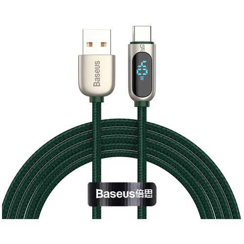 Кабель Baseus Display Fast Charging Data Cable USB Type-C 5A 2 м, цвет Зеленый (CATSK-A06) CATSK-A06
