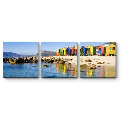 Модульная картина Пустынный пляж, Кейптаун 150x50
