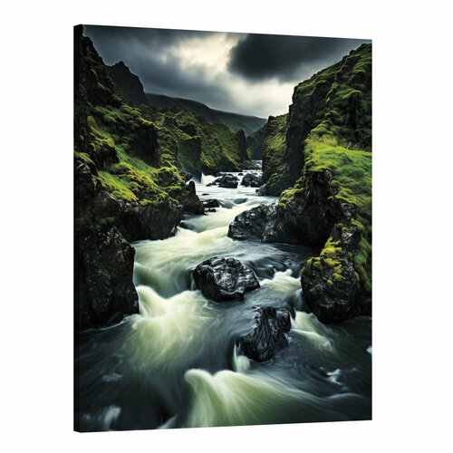Интерьерная картина 50х70 "Бурная река"