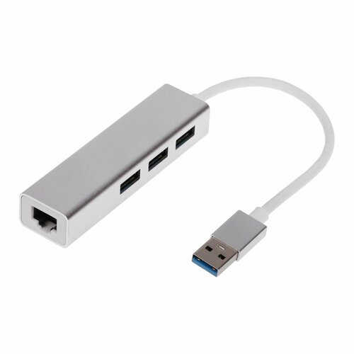 USB-разветвитель (HUB), 3 порта, порт Ethernet