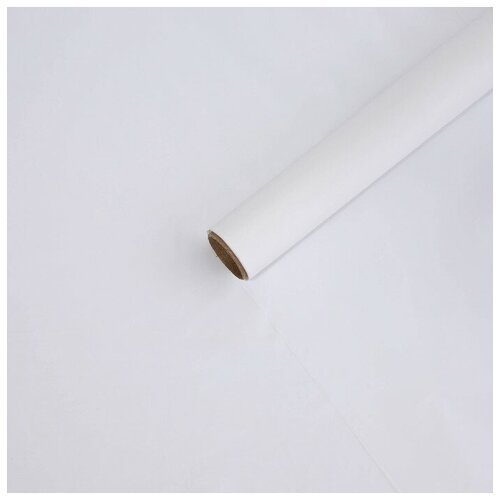 Плёнка для цветов упаковочная тишью влагостойкая «Белый», 0.6 x 8 м, 30мкм